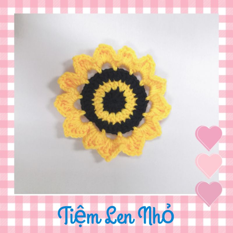 Sun Inverted Sunflower Coasters Crochet Wool Used for Coasters and ...