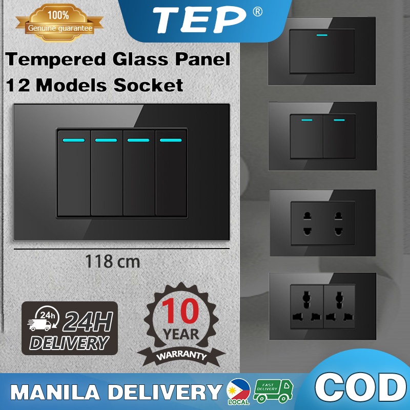 TEP Wall Switch Light Socket / Power Socket Panel Concealed ...