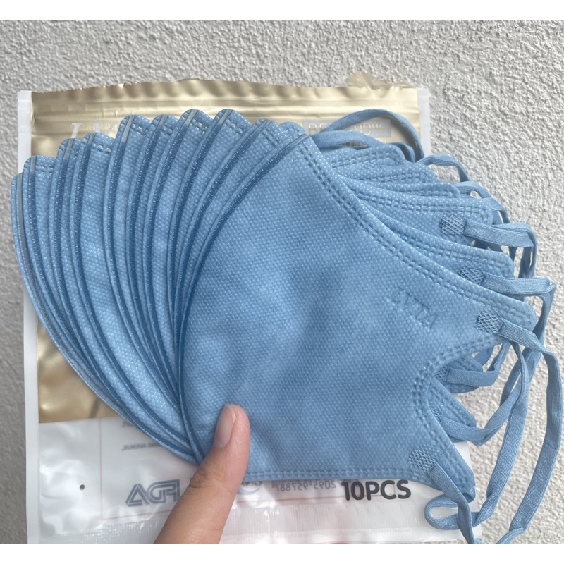 LVTA 3D new series premium facemask Maong Blue 10pcs | Shopee Philippines