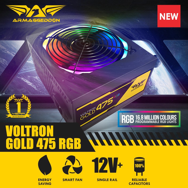 Armaggeddon Voltron Gold 475 RGB Powersupply | Shopee Philippines