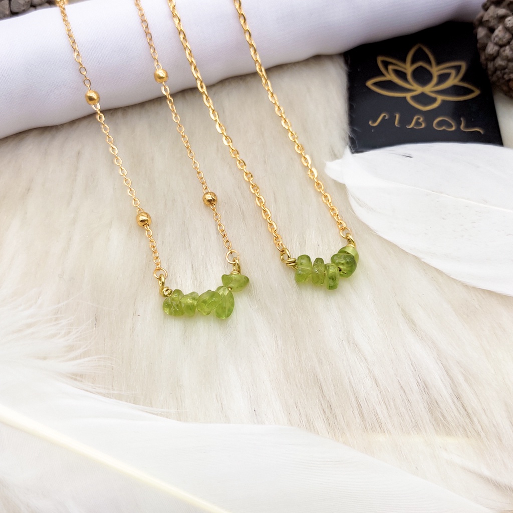 Peridot Necklace (Growth & Renewal) Peridot Pendant Beaded Chips ...