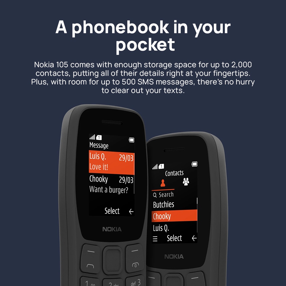 Nokia 105 Basic Mobile Phone | 1.77” QQVGA | 4MB RAM | 800 mAh ...