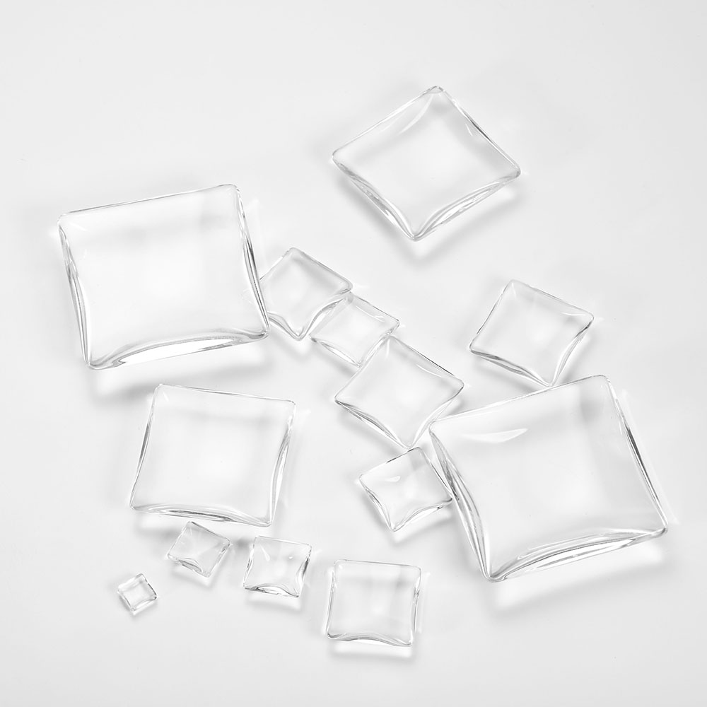 Rectangular Embossed Convex Lens, Transparent Flat Glass, Diy Bracelet ...