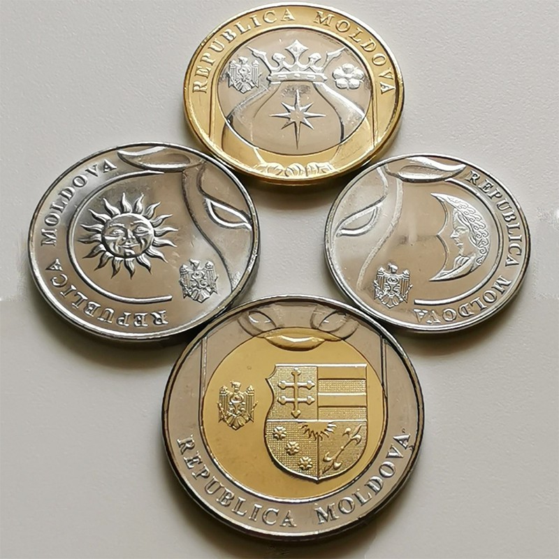 Moldova Set 4 PCS Coins ( Can Spell The Bull's Head Pattern) 2018 ( 2 5 ...