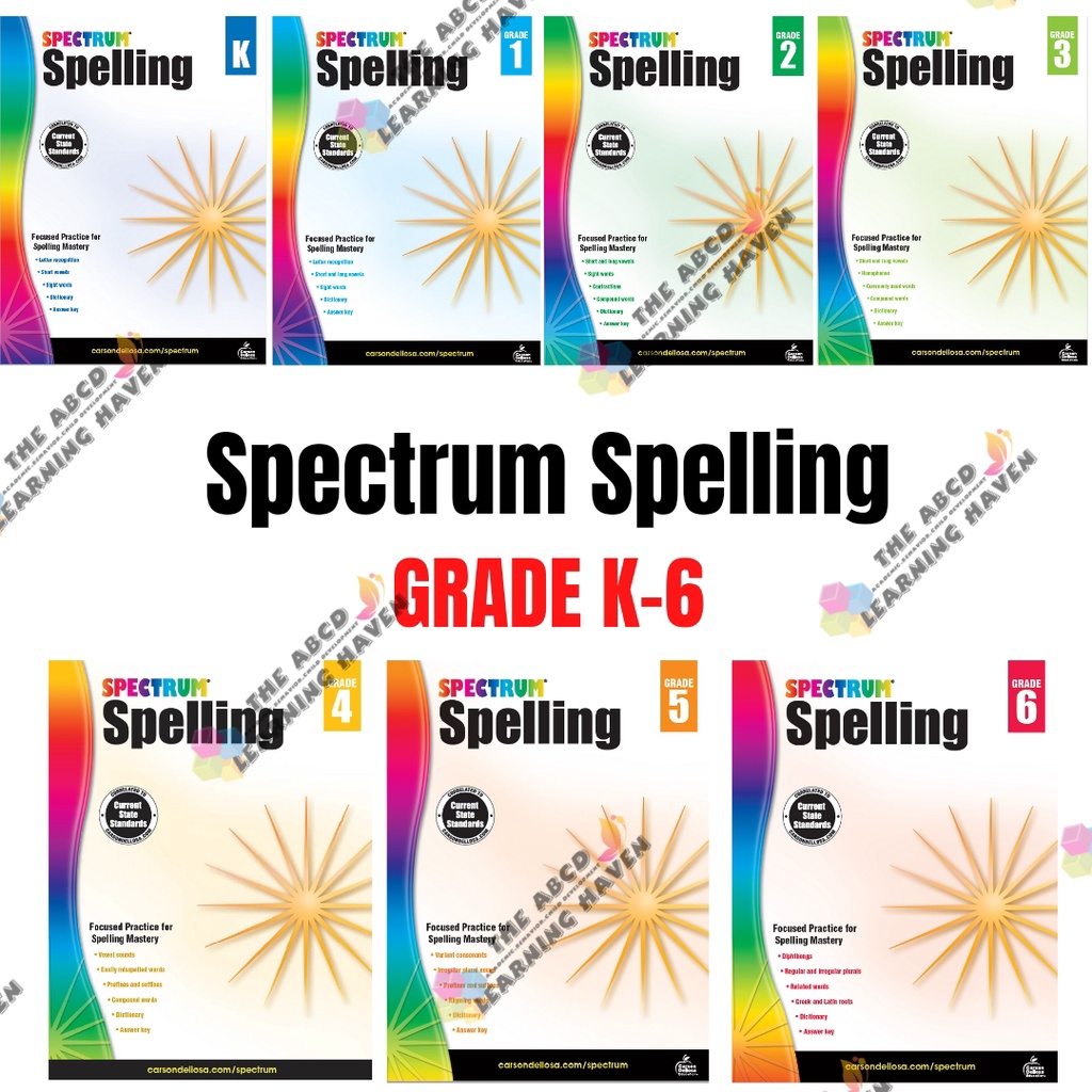 SPECTRUM Spelling Workbook (Grade K-6) | Shopee Philippines
