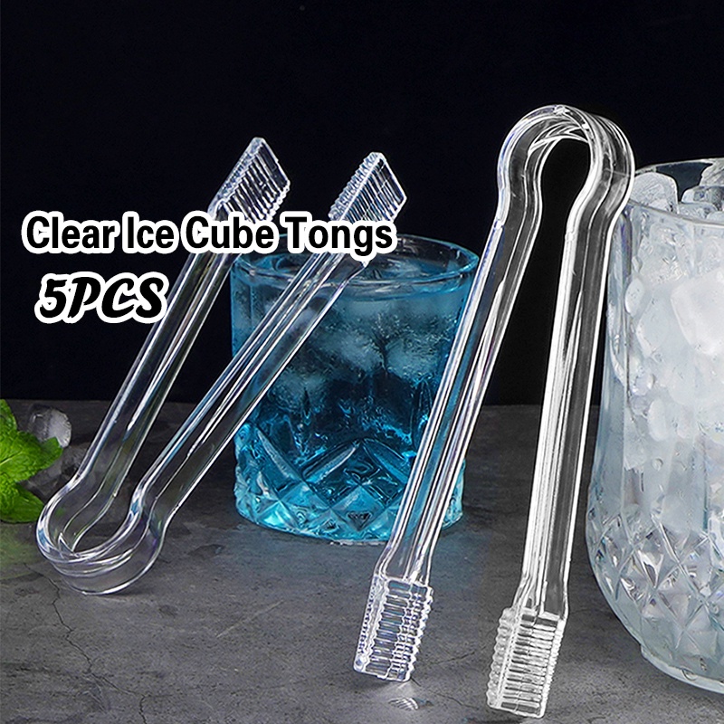 5pcs/set Plastic Serving Tongs Bar Ice Tong Clip Buffet Food Salad Clip ...