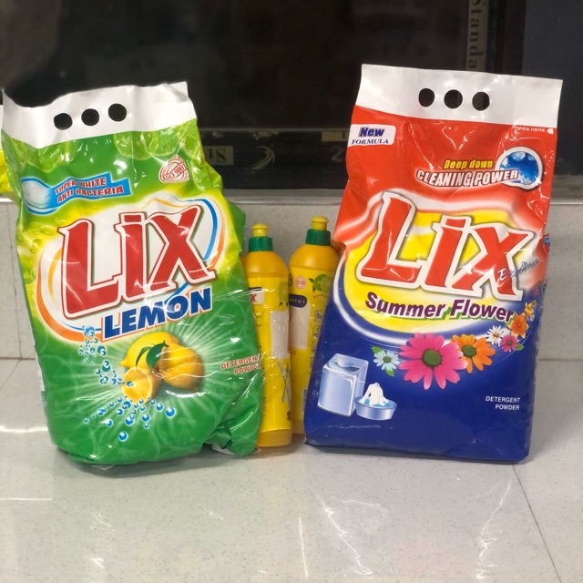 Lix Extra Detergent Powder 5KG with FREE Lix Dishwashing Liquid with ...