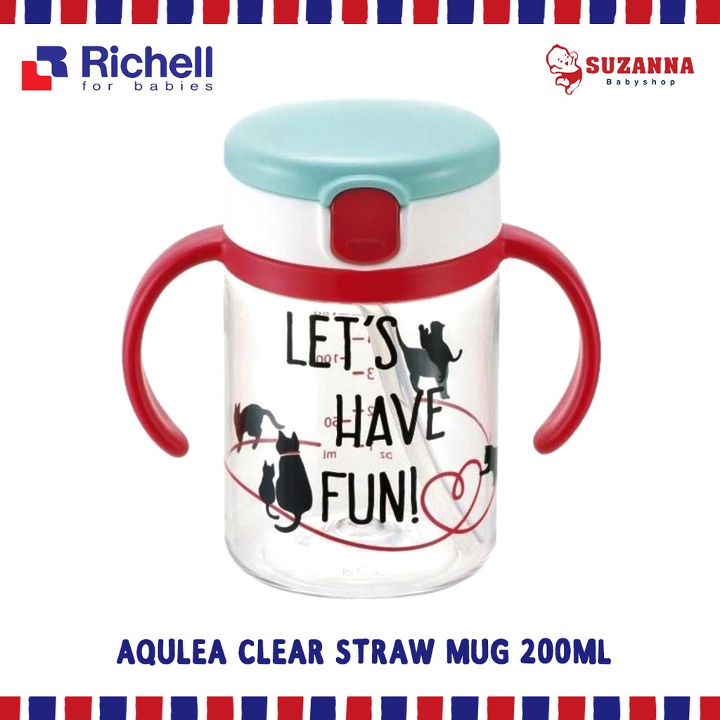 Richell R-51013 || Aquela Straw Mug, 200 ML | Shopee Philippines
