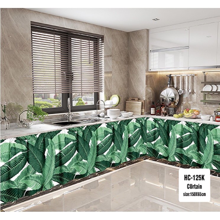 2022 New Lababo Kitchen Curtain sink panlababo Half Curtain 150*70cm ...