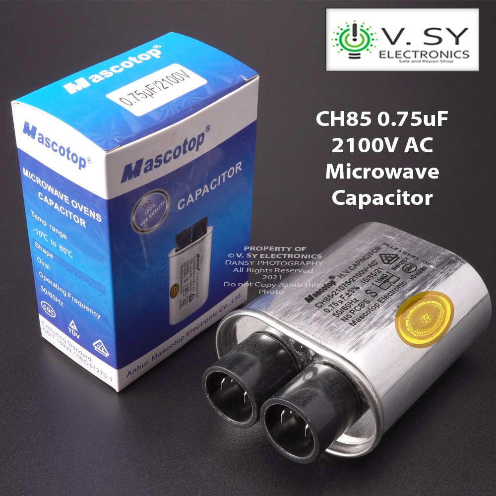 CH85 0.75uF 2100V AC +/- 3% 10/85/21 HV High Voltage Capacitor ...