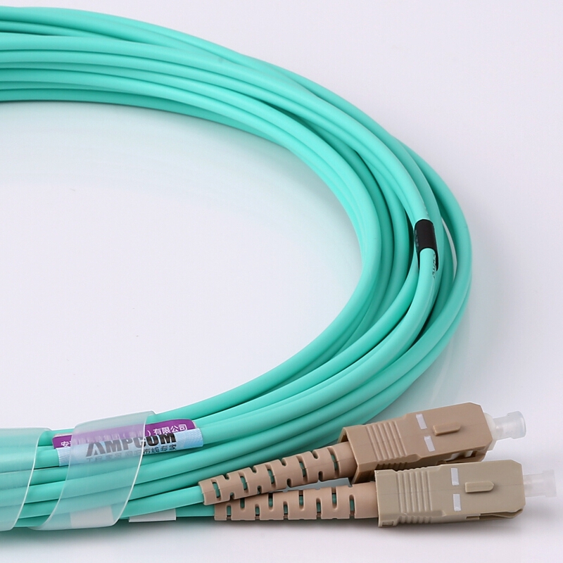AMPCOM OM3 Fiber Optic Patch Cable, (SC To LC , LC To LC, SC To SC), 10G Gigabit Fiber Optic ...