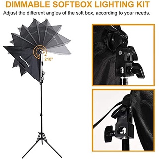 50x70cm Softbox Lighting Kit with Photo Lights Studio Bulb Photography ...