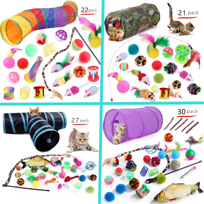 Value Cat Toy SET 30 pieces pet toys cat toy channel funny cat stick ...