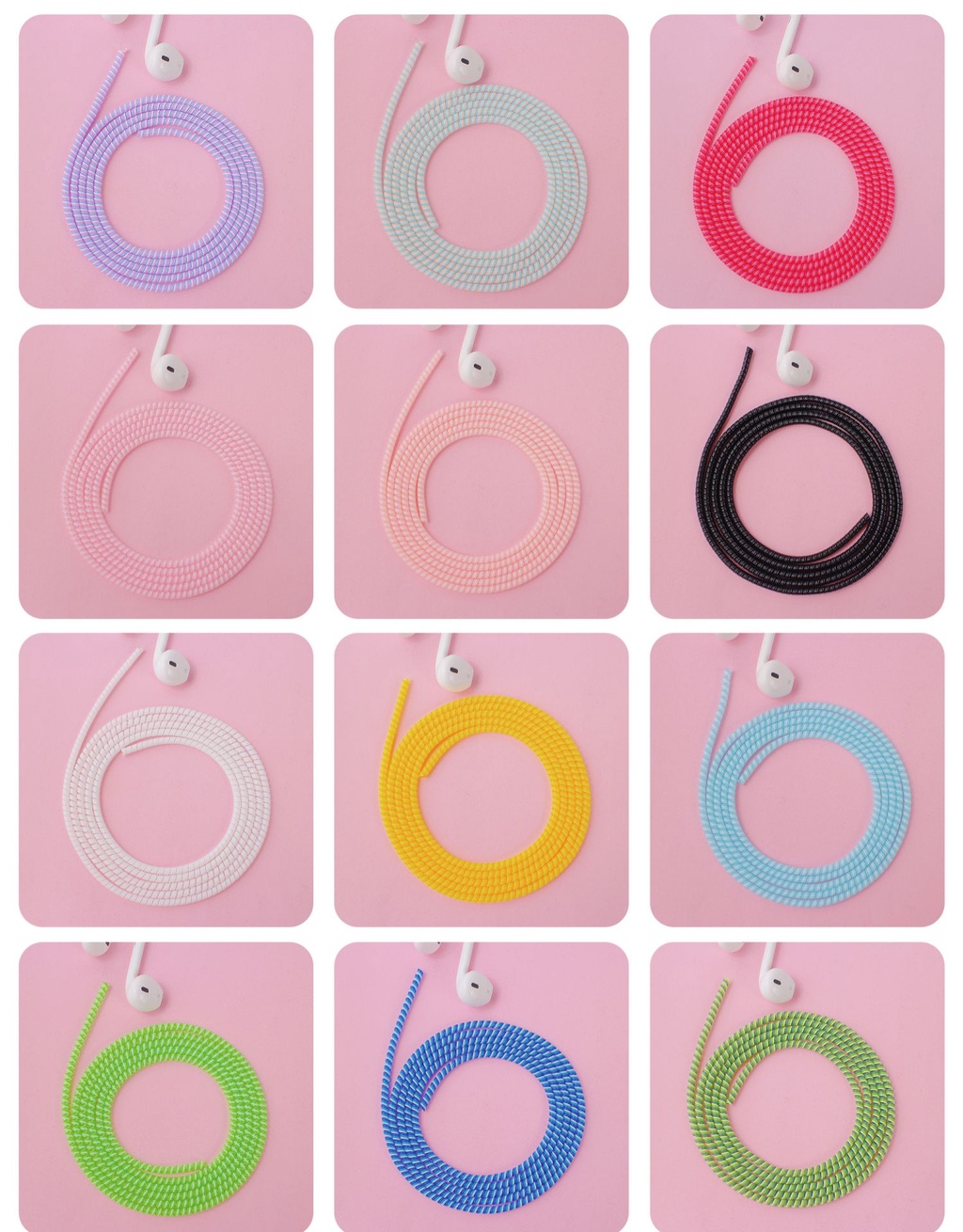 Colorful Cable Wrapper TPU DIY Multi Colour Spiral Cord Protector ...