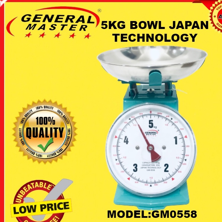 5KG BOWL GENERAL MASTER WEIGHING SCALE HIGH QUALITY JAPAN TECHNOLOGY | Shopee Philippines