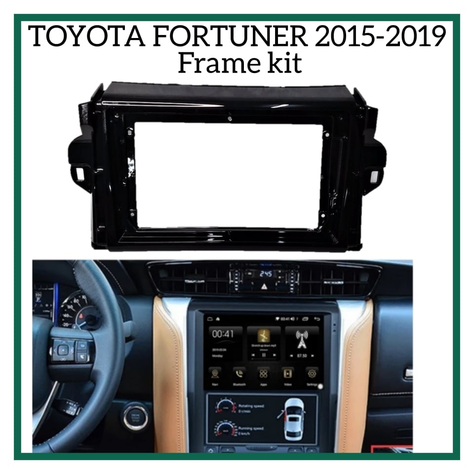 9" Car Stereo Fascia Dash frame Panel kit for TOYOTA Fortuner 2015-2019 ...