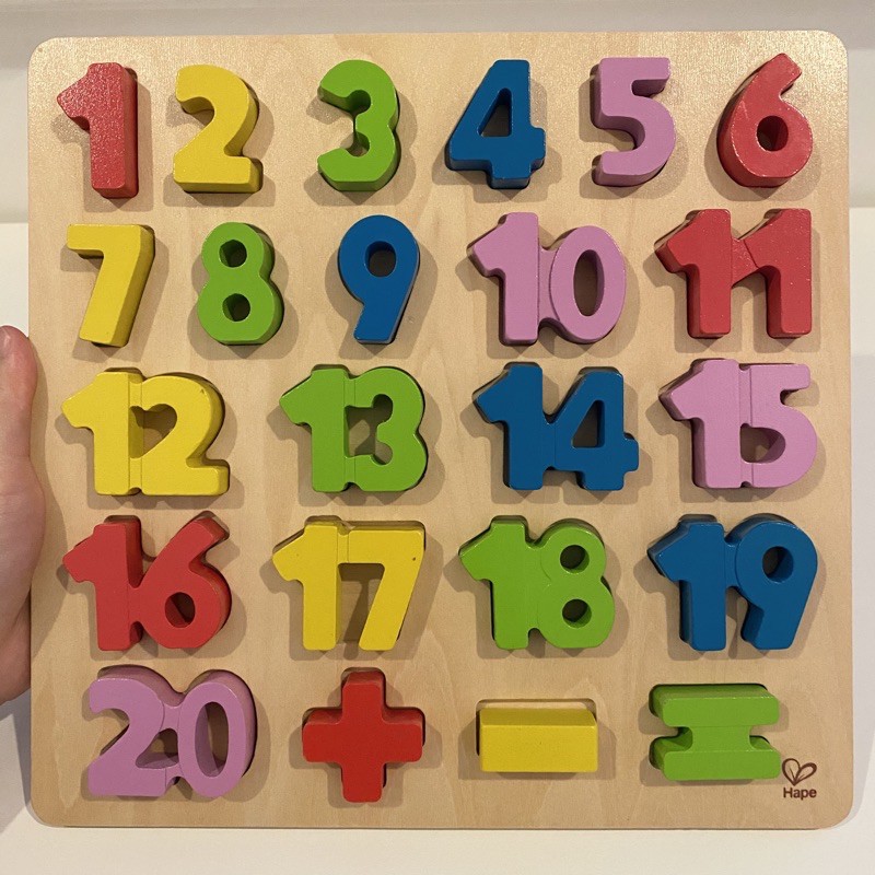 Preloved Hape Wooden Puzzle Numbers / Wooden Puzzle Numbers | Shopee ...