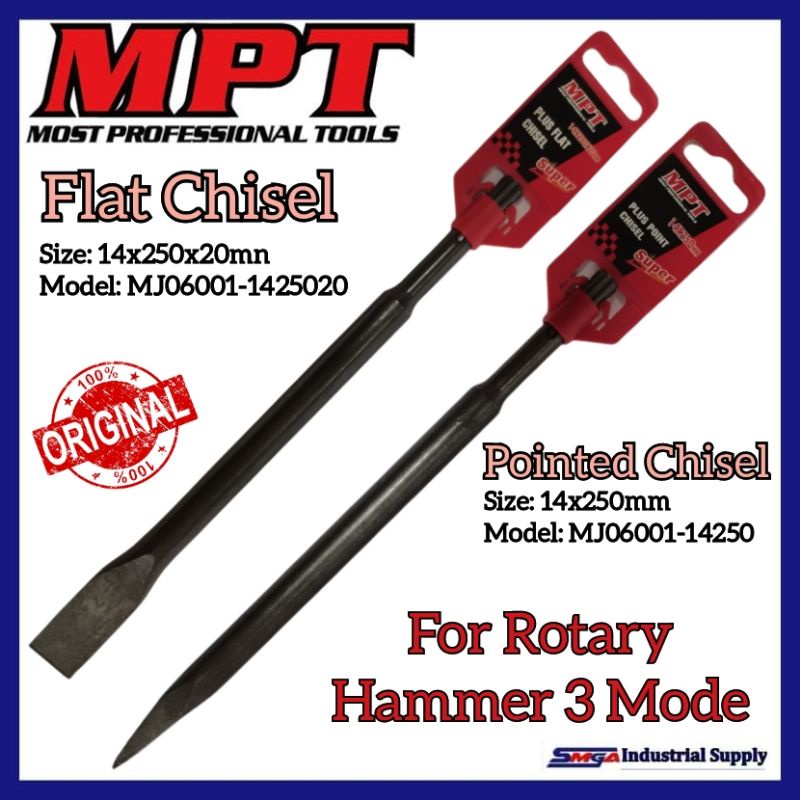 Mpt Rotary Hammer 3 Mode Chisel / Pointed Chis / Flat Chisel (sold ...