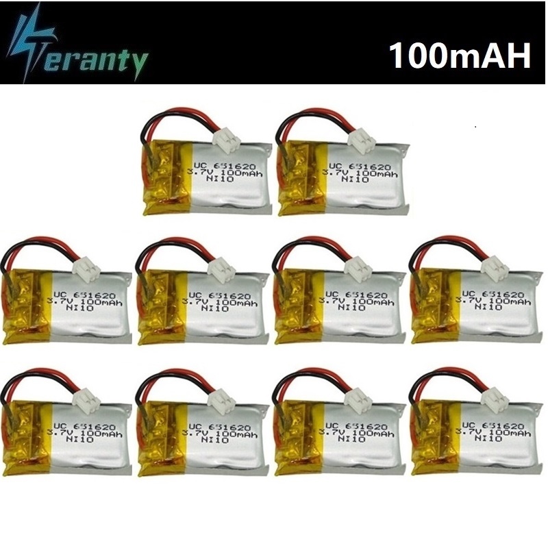3.7v 100mah Lipo Battery For Cx-10 Cx-10a FQ777-124 Hubsan Q4 Wltoys ...