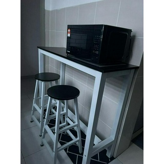 LIVING 1 x Bar Table & 2 x High Bar Stool / Dining Table / Long bar ...