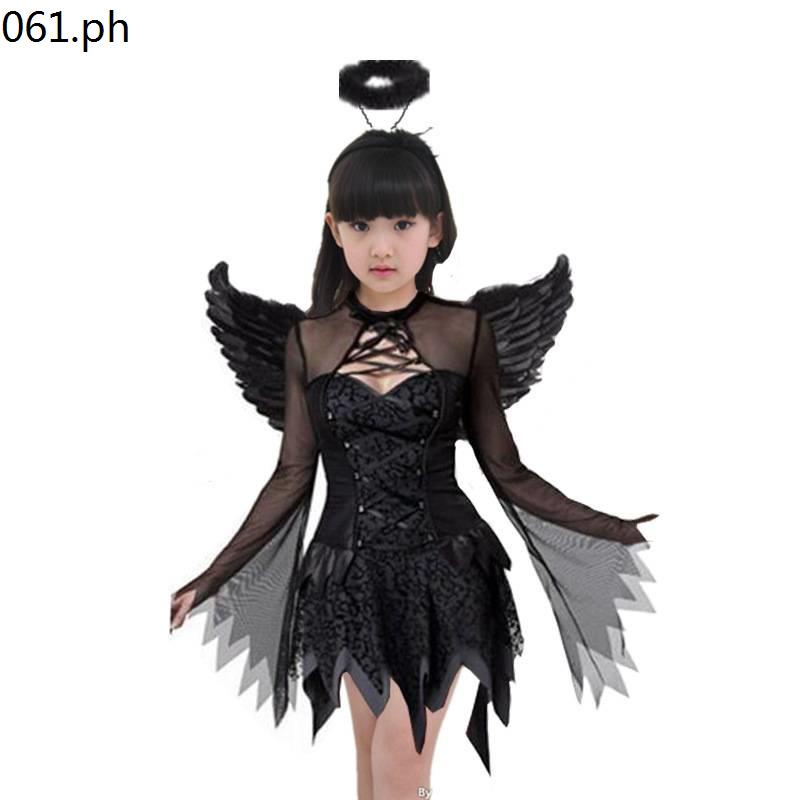 Children's Drama Female Ghost Angel Costume Performance Girls Halloween ...