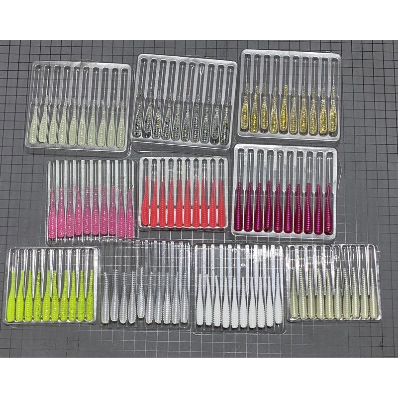 Micro Soft Plastic Ajing Worm 3.5cm *New Colour* | Shopee Philippines