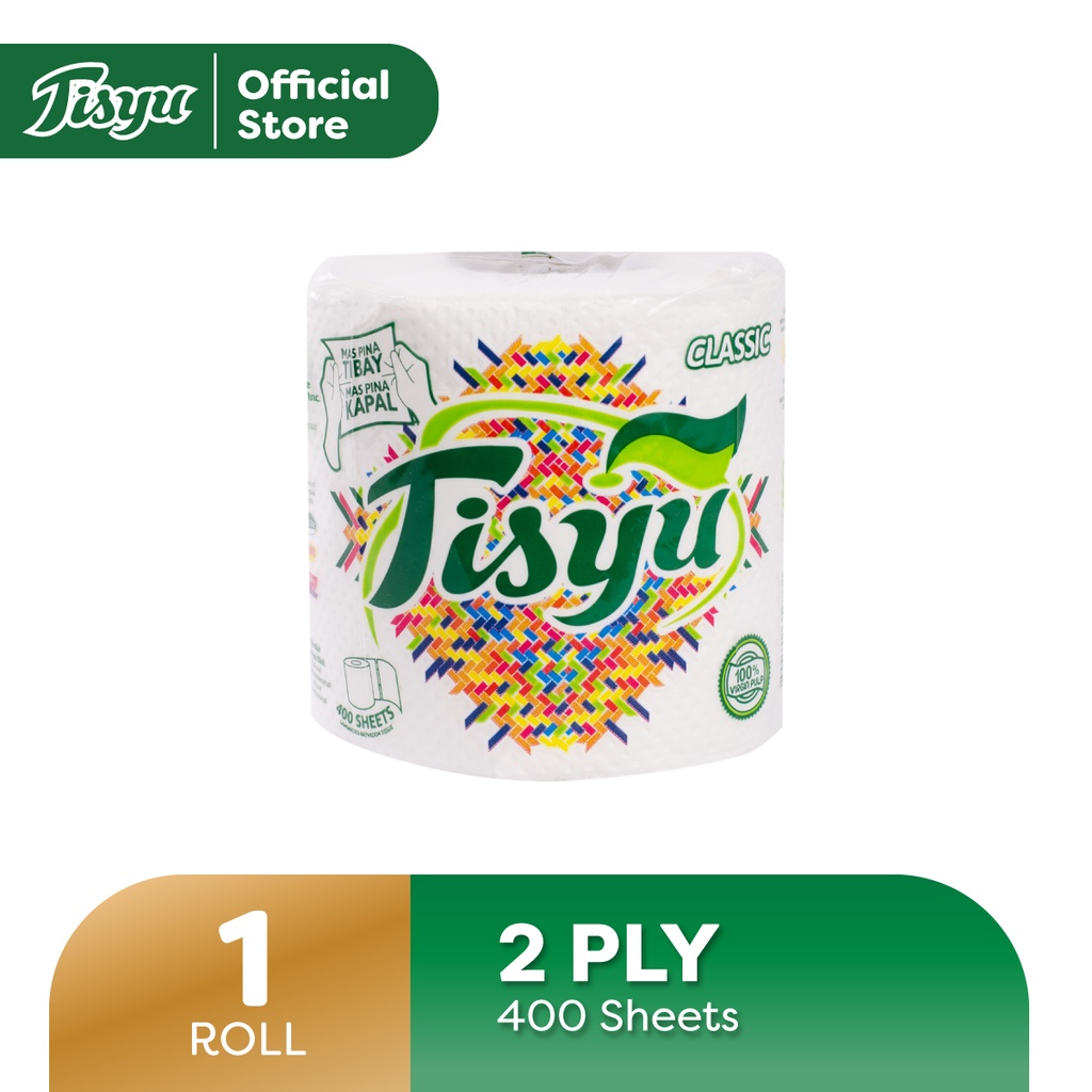 Tisyu Classic 2 Ply Bathroom Tissue (Solo Roll) | Shopee Philippines