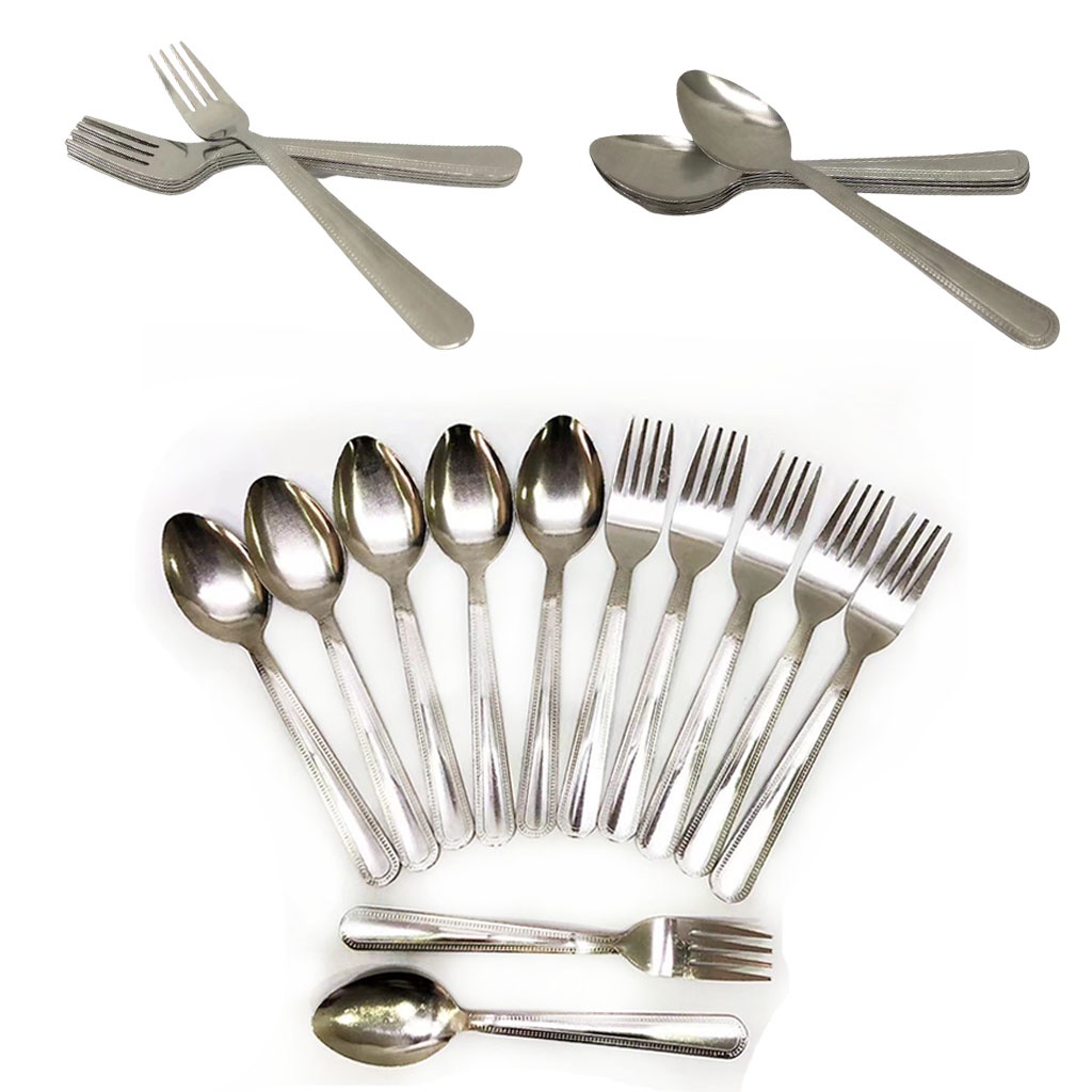 Stainless steel spoon. 12 pieces per pack (55S) | Shopee Philippines