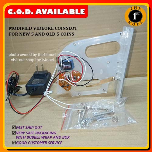 VIDEOKE COIN SLOT MODIFIED NEW 5 PESOS AND OLD 5 PESOS ACCEPTED ...