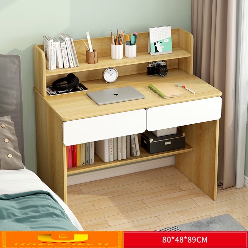 Computer desk bookshelf integrated simple home bedroom small student ...