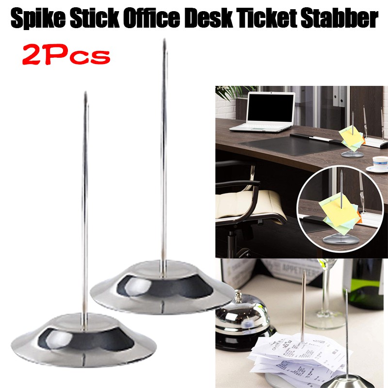 Stainless Steel Straight Rod Paper Memo Holder Spike Stick for Bill ...