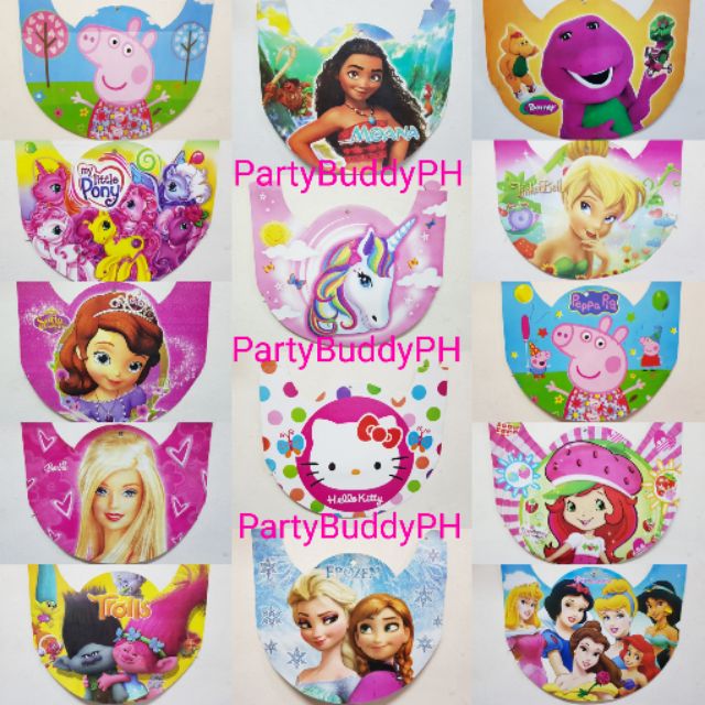 10pcs Party Hats (GIRL Character) PartyBuddyPH | Shopee Philippines