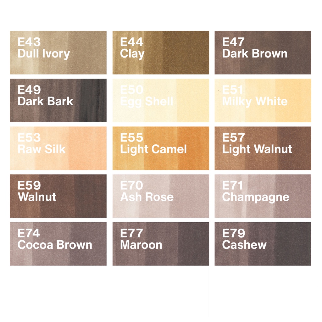 Copic Ink E ( Earth ) Collection C, Refill (E43-E79) | Shopee Philippines