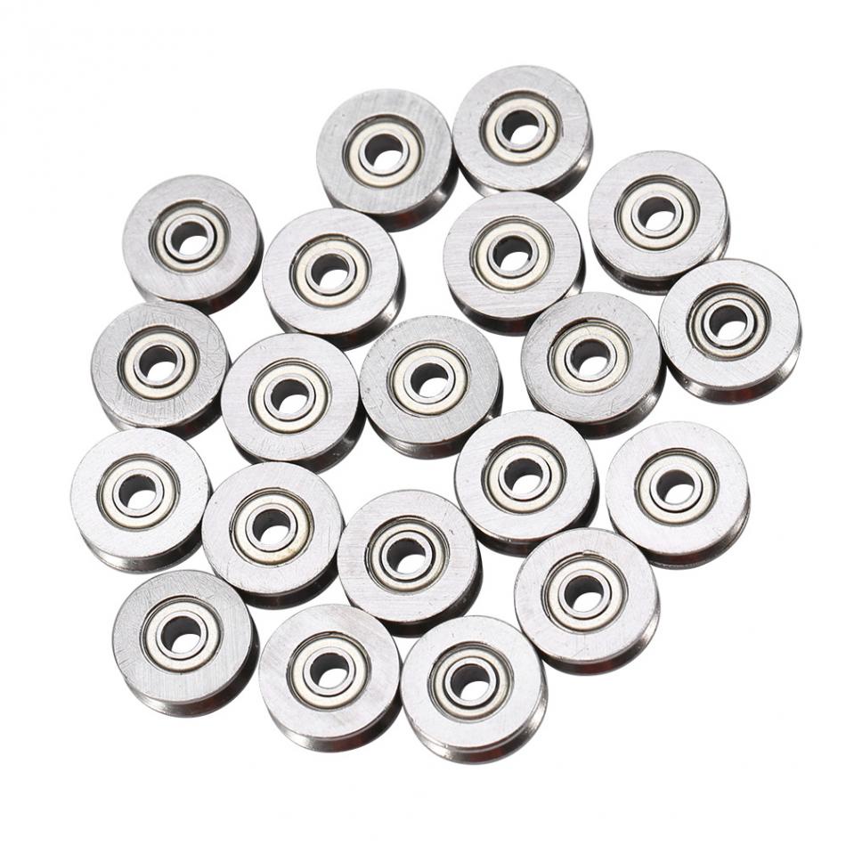 20pcs V623ZZ V Groove Ball Bearing Pulley For Rail Track Linear Motion ...
