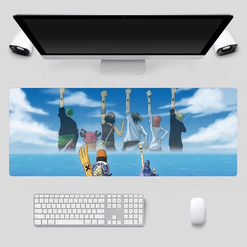 One Piece Luffy Pirate Ship Crew Anime Large Gaming Mouse Pad Keyboard ...