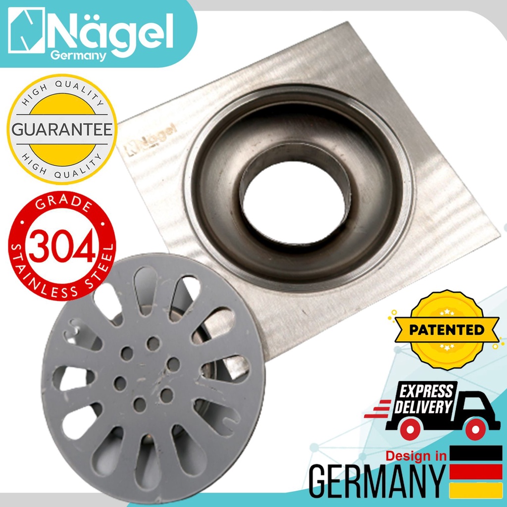 Nagel High Quality 304 Stainless Floor Drain (4"X4") German | Shopee ...