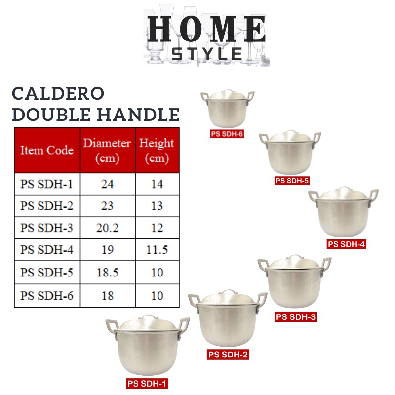 Home Style High Quality Aluminum Kaldero Pot Double Handle From #1 Big ...