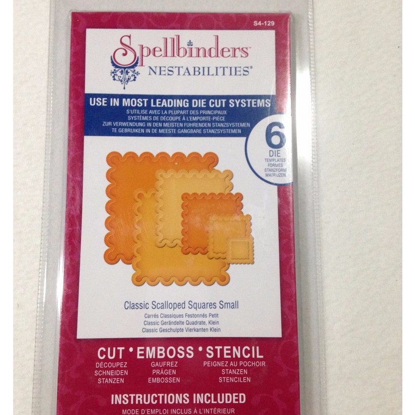 SPELLBINDERS CLASSIC SCALLOPED SQUARES SM ETCHED DIES | Shopee Philippines