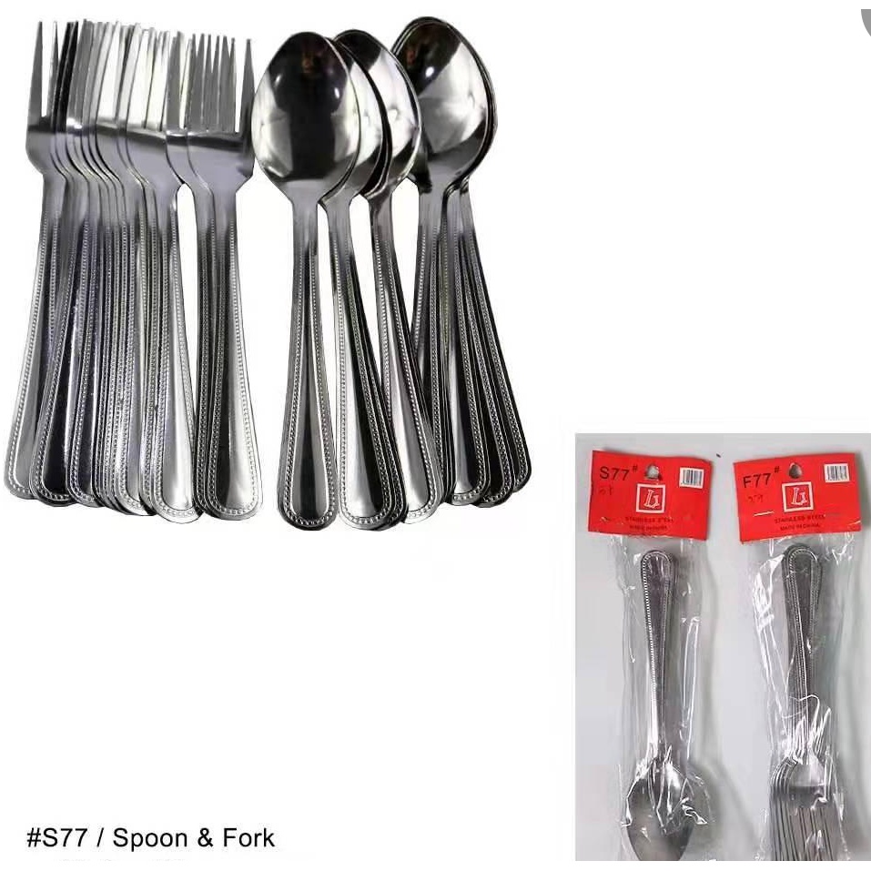 【LX♥SAVER 】2Dozen/12 Spoon & 12 Fork Set Extra Size & Thick Shine ...