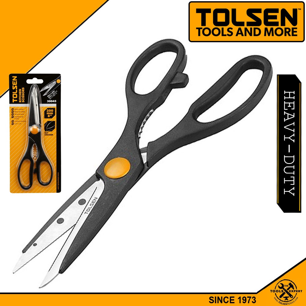 Tolsen Kitchen Scissors (200mm 8") with Nut Cracker 30045 | Shopee ...