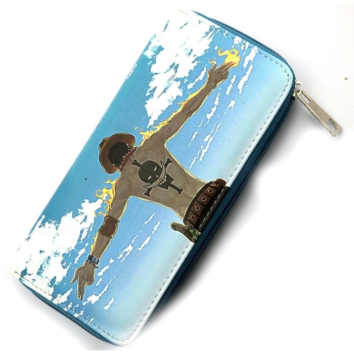 Anime ONE PIECE Portgas D Ace Long Wallet Cartooon Womens Purse ...
