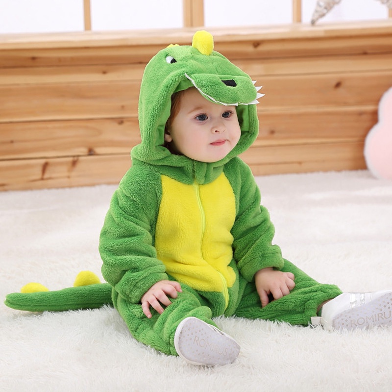 Kigurumi Cute Green Dinosaur Baby Romper Pikachu Sullivan Blue stitch ...