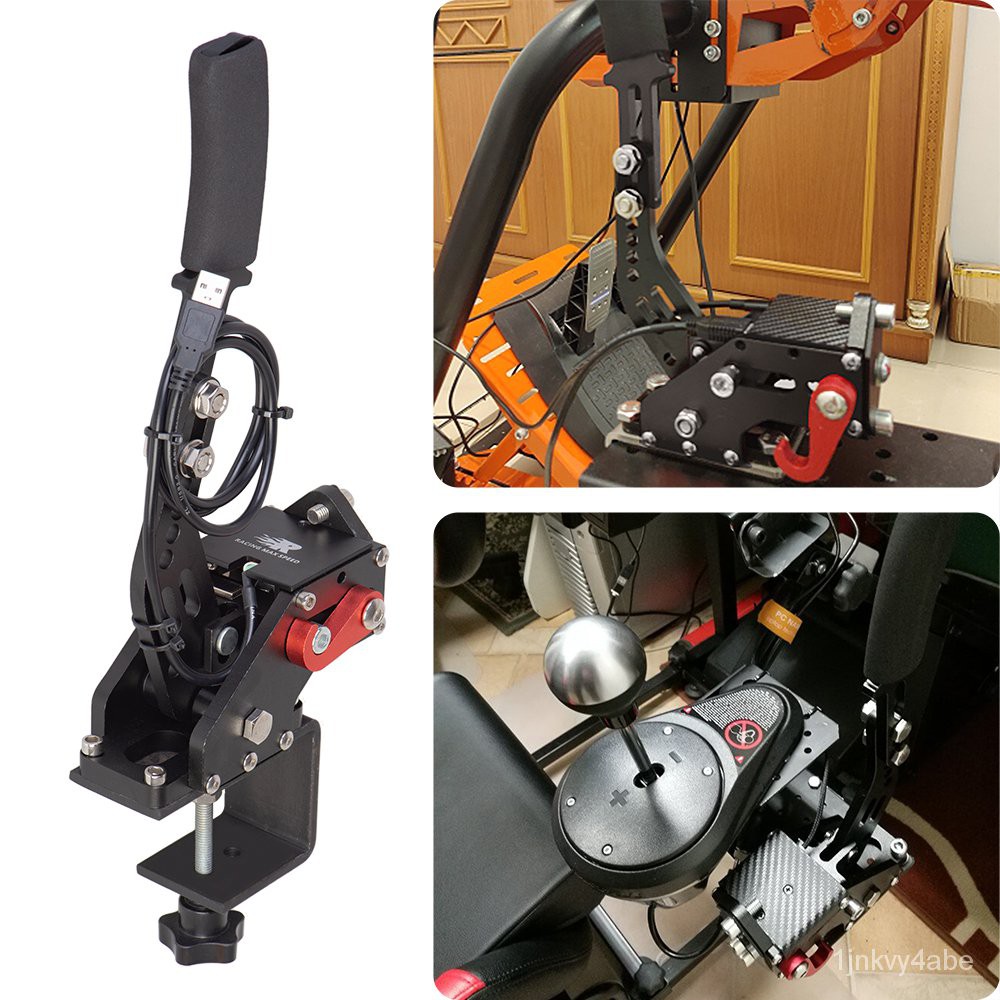 Black 16Bit Racing Games Hand Brake System PC USB SIM Handbrake For ...