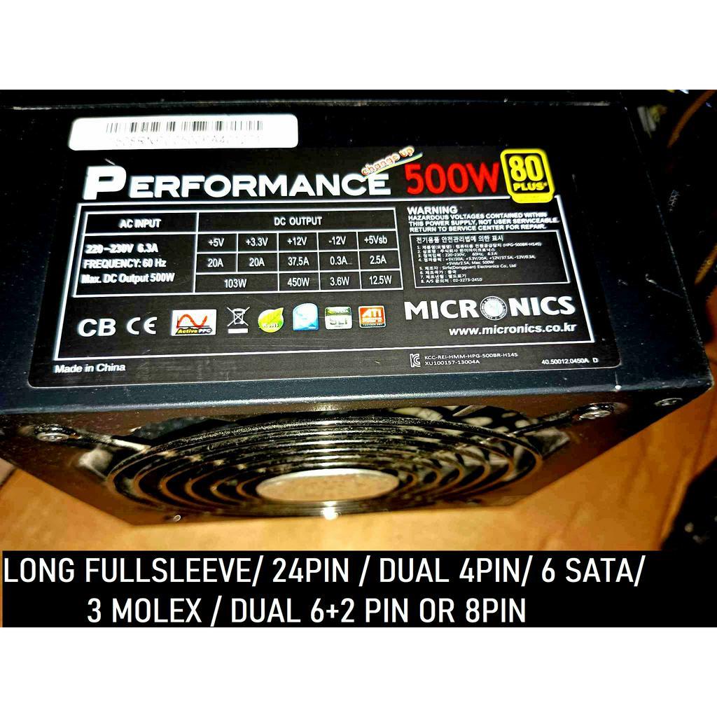 700w, 600w, 500w 80plus bronze, silver and gold Korean true rated psu ...