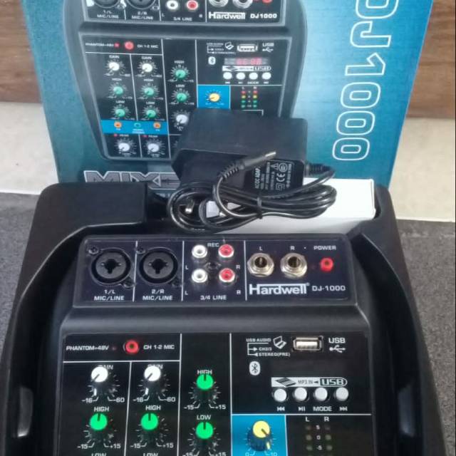 Mixer audio mini 4ch Hardwell DJ1000 original bluetooth USB effect ...