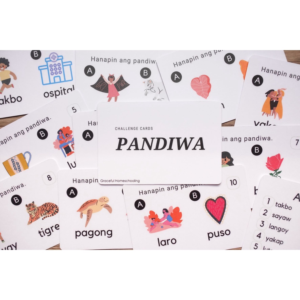 Filipino: Pandiwa Challenge Cards (Flashcards) | Shopee Philippines