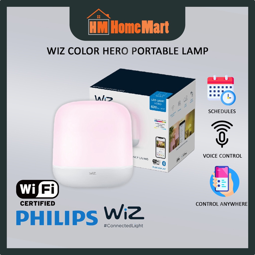 WiZ Portable Table Hero Lamp (9W 2200K-6500K) (1 Year Warranty) | Shopee Philippines