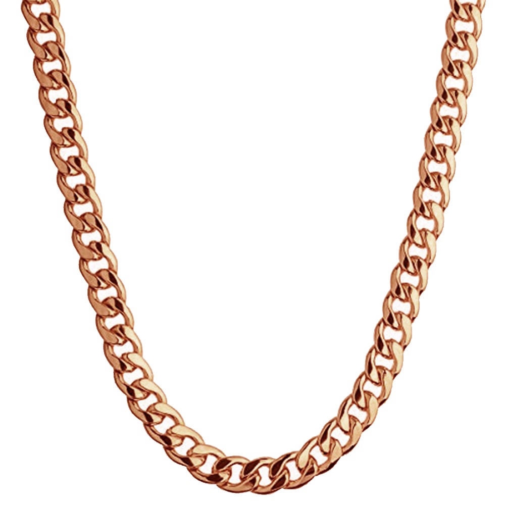 Crown Jewelry 24k Rose Gold Plated Korean Flat Chain Necklace GN119 Shopee Philippines