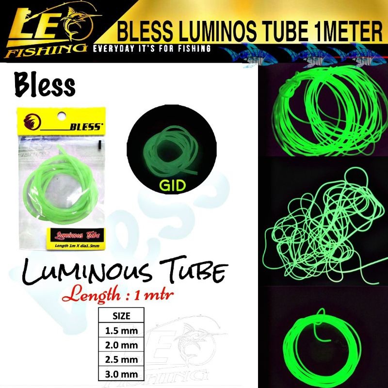 BLESS LUMINOUS TUBE GID SABIKI GLOW IN THE DARK VALVE BAIT SIZE 1.5 2.0 ...