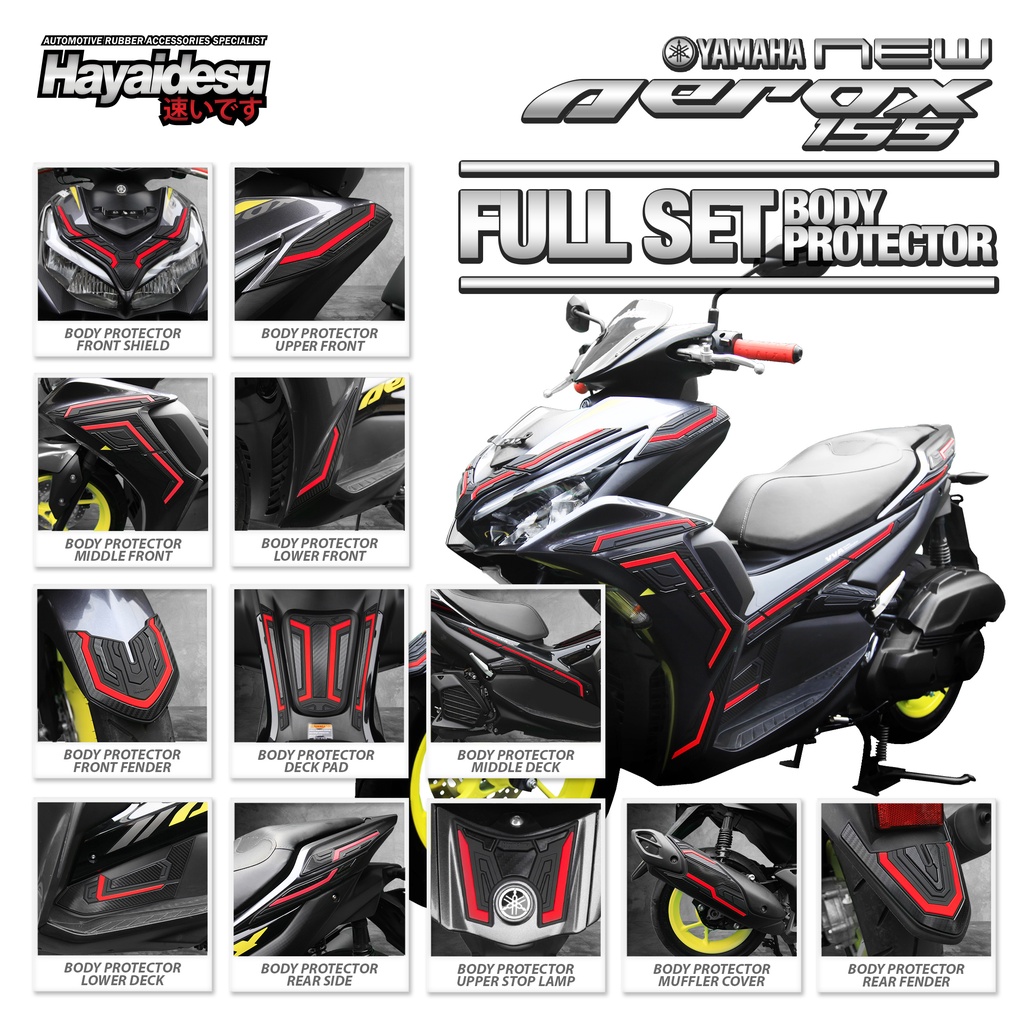 Hayaidesu Yamaha Aerox V2 Connected 2021 Full Set Body Protector Cover ...
